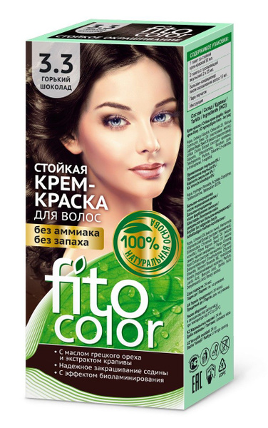 Стойкая крем-краска для волос Fitocolor 3.3 Горький шоколад 115 мл ...