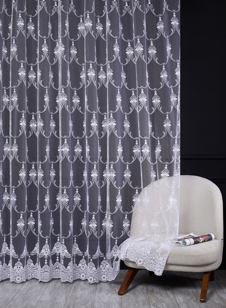 Тюль для кухни Elif home textile Тюль на шторной ленте, 250х300 см ...
