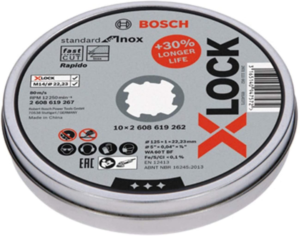 Bosch Круг отрезной 125 x 1 x X-Lock купить на OZON по низкой цене ...