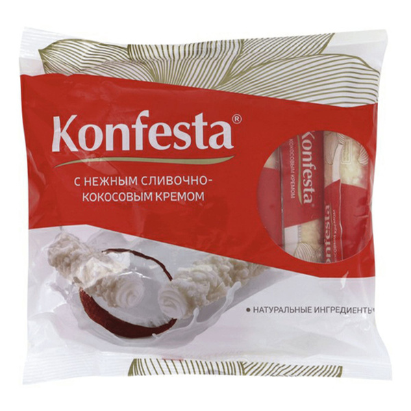 Конфеты глазированные Konfesta с кокосовой начинкой 180 г (2шт ...