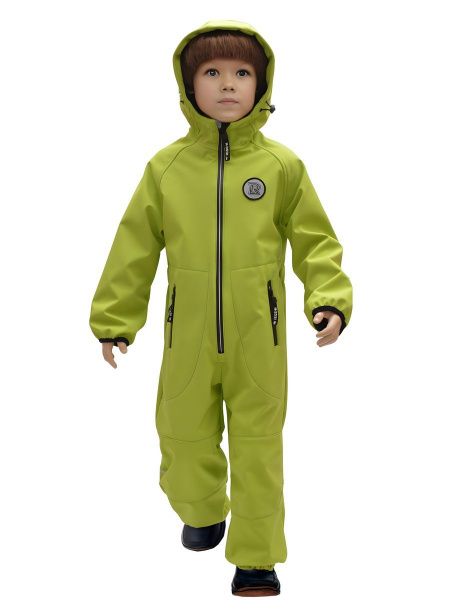 Комбинезон Softshell для мальчика, лайм, Мальчики, Демисезон, размер ...