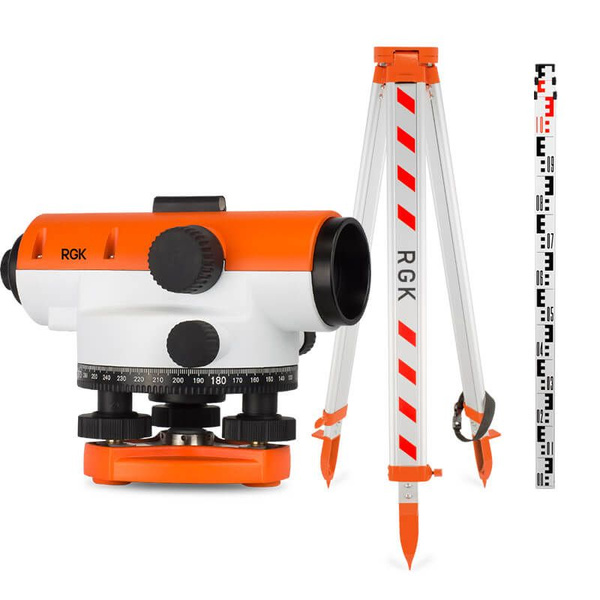 Купить Комплект: оптический нивелир RGK C-20 + штатив S6-N + рейка RGK TS-7 по низкой цене в ...