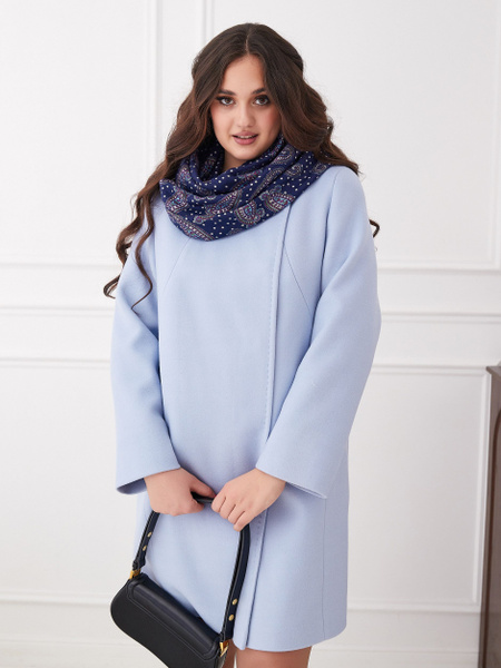 Пальто FANCY CODE, Демисезон, размер 60, цвет лазурный, синий, Драп - купить по выгодной цене в ...