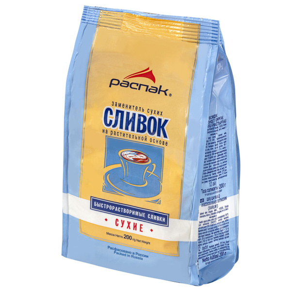 Сливки сухие быстрорастворимые PREMIUM 200 г (100 порций), РАСПАК ...