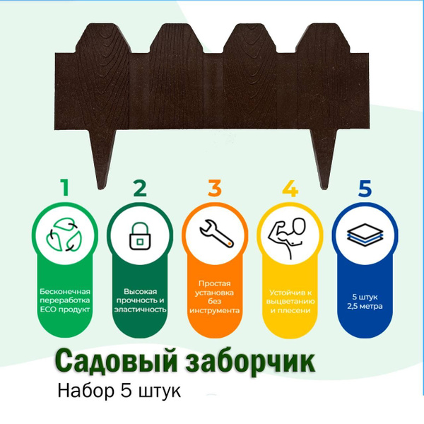 Бордюр садовый LeGreen ППК (Полимерно-песчаный композит)х28 см купить ...