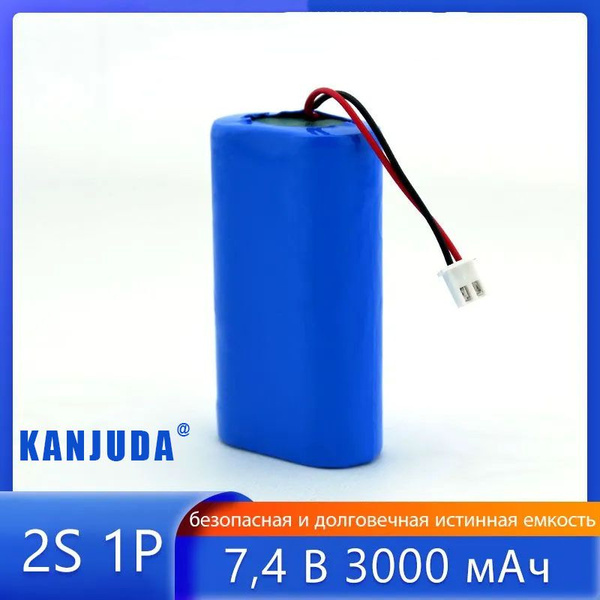 KANJUDA Аккумуляторная батарейка 18650, 7,4 В, 3000 мАч, 1 шт - купить с доставкой по выгодным ...