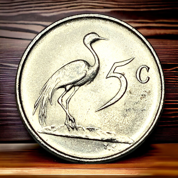 Монета ЮАР 5 центов 1973 года. Цапля. Люксовое состояние - купить в интернет-магазине OZON с ...