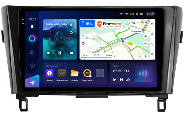 Штатное головное устройство Teyes CC3 2K 6/128 10.36 дюймов RM-1052/1077 для Nissan Qashqai 2, X ...