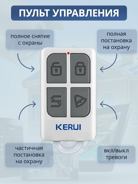 Пульт управления охранной сигнализации Kerui W181/W202 купить на OZON ...