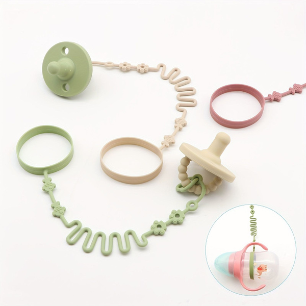 Силиконовый зажим для соски с регулируемой пружиной, удлиненный зажим ...