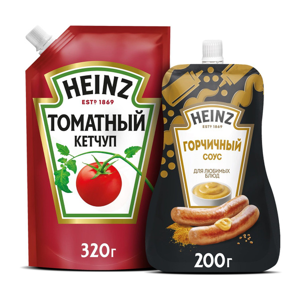Характеристики Соусы Heinz в наборе: Кетчуп Томатный, 320 г + Соус ...