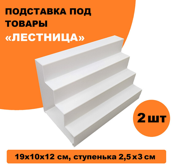 Стенд выставочный (2 шт) 19х10х12 см, витрина настольная, подставка под ...
