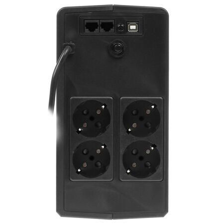 Источник бесперебойного питания ИБП DEXP CEE-E PRO 1200VA / 1200 ВА черный, 720 Вт, 4 х CEE 7 ...