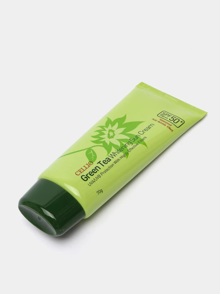 Cellio крем Green Tea Whitening Sun Cream SPF 50++ - купить с доставкой ...