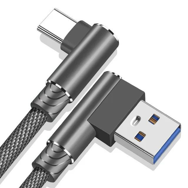 Кабель USB, USB Type-C угловой зарядный 1 m USB to USB-C (TYPE-C ...