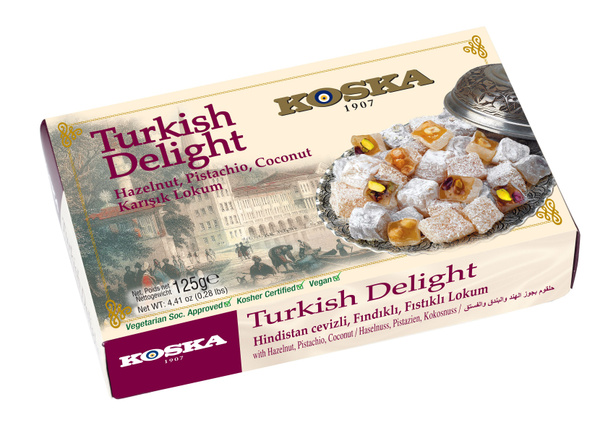 KOSKA Рахат лукум 125 гр с фундуком фисташками и кокосом (FINDIK FISTIK ...
