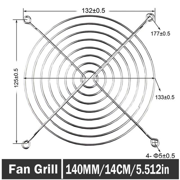 Защитная решетка на вентилятор 140мм / Fan Grill из нержавеющий стали ...