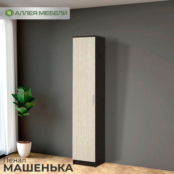 Шкаф-пенал АЛЛЕЯ МЕБЕЛИ Пенал МАШЕНЬКА ПН-202, 40x38x202 см - купить по ...