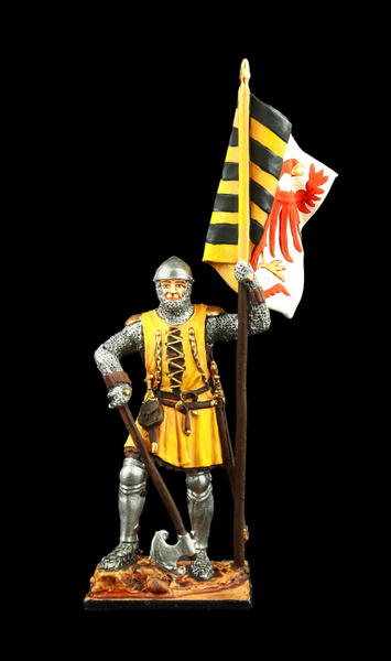 Оловянный солдатик: Немецкий пехотинец со знаменем, XIV в - купить по ...