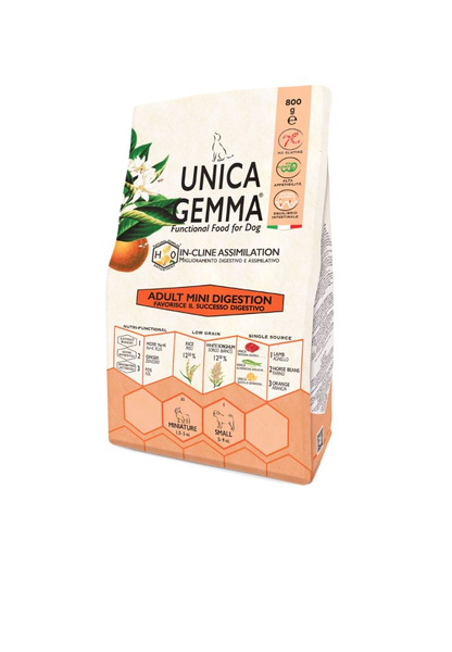Unica Gemma сухой корм для собак мелких пород при проблемах с ЖКТ 800 ...