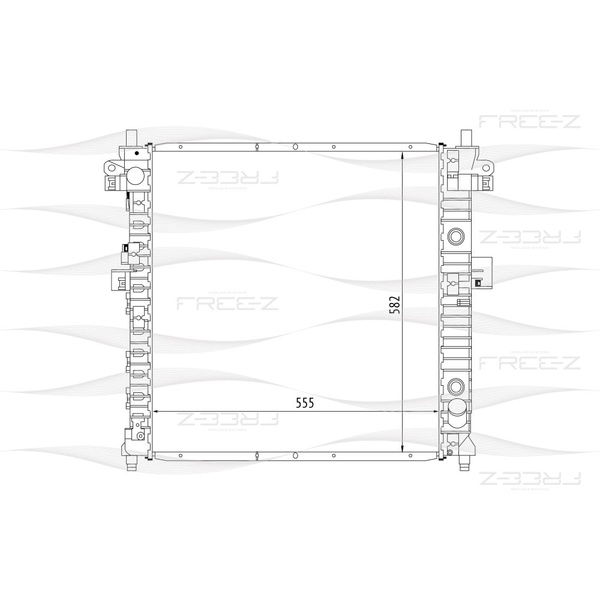 Радиатор охлаждения SSANGYONG Actyon Kyron 05- FREE-Z KK0191, oem ...