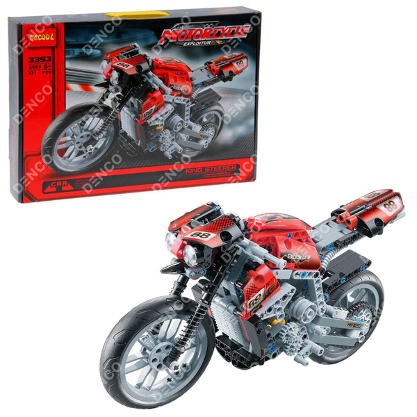 Конструктор Decool Спортивный мотоцикл 3353 (Technic 8051) / 431 деталь - купить с доставкой по ...