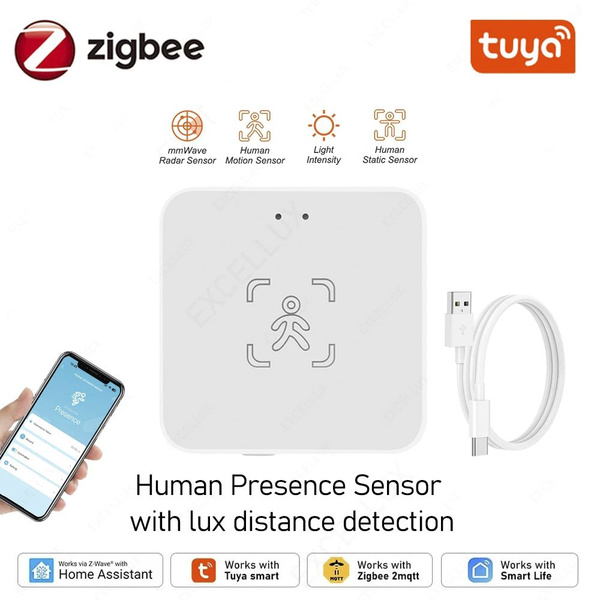Умный Zigbee датчик света и движения, Tuya Smart Life, 5.8G MmWave ...