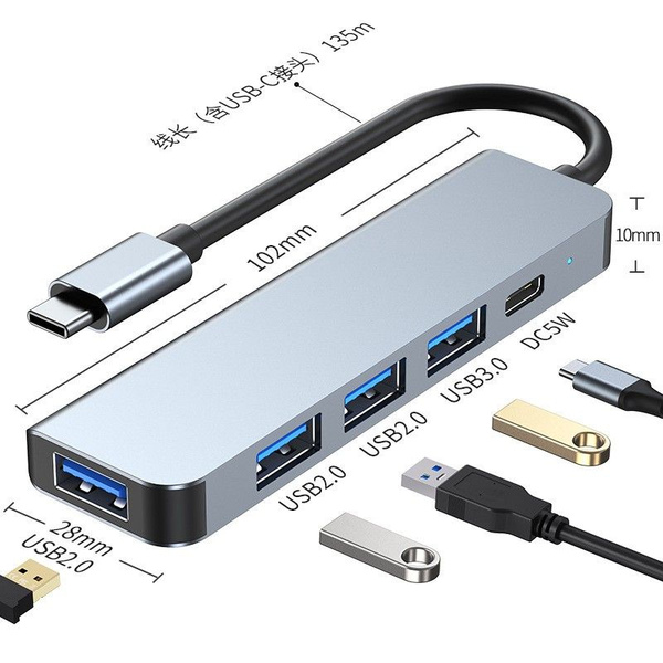 USB-концентратор с несколькими портами: USB, Type-C, HDMI, Ethernet ...