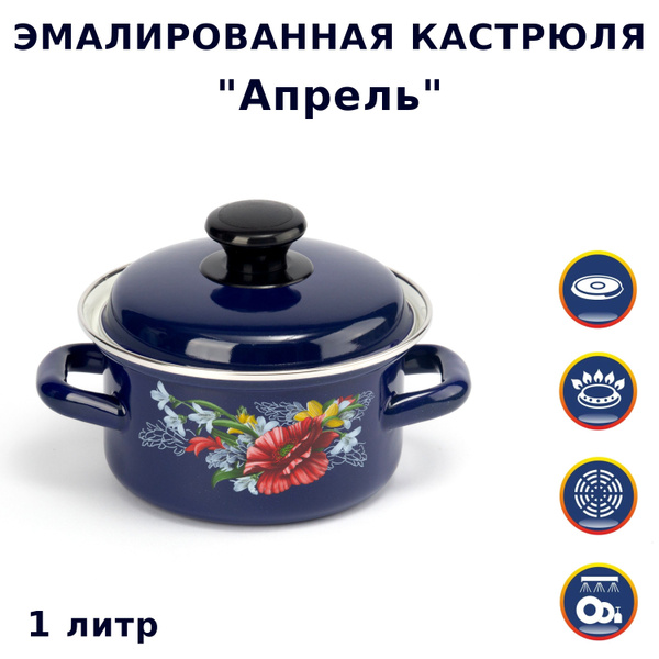 Кастрюля Керченский Металлургический Завод, Эмалированная сталь ...