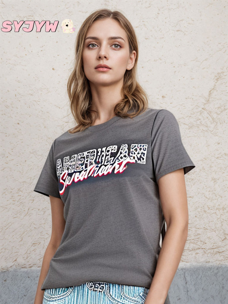 Футболка SYJYW, размер 48, цвет пепел, полиэстер - купить по выгодной цене в интернет-магазине ...