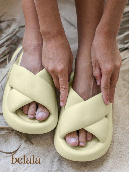 Шлепанцы Женский belala, размер 38, 39 EVA Круглый нос, Легкая модель Без каблука Без застёжки ...