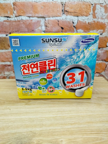 Sunsu Quality Стиральный порошок 1100 г 31 стирок Для белых тканей, Для деликатных тканей ...