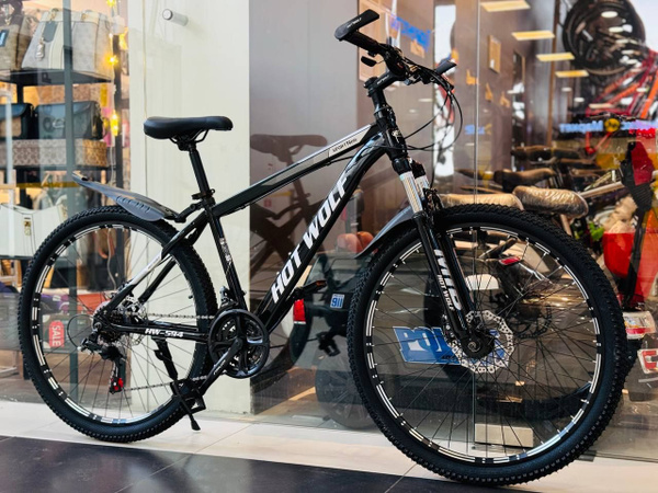 Горный велосипед взрослый HOT WOLF 594 21s 27.5 дюймов черный - купить ...
