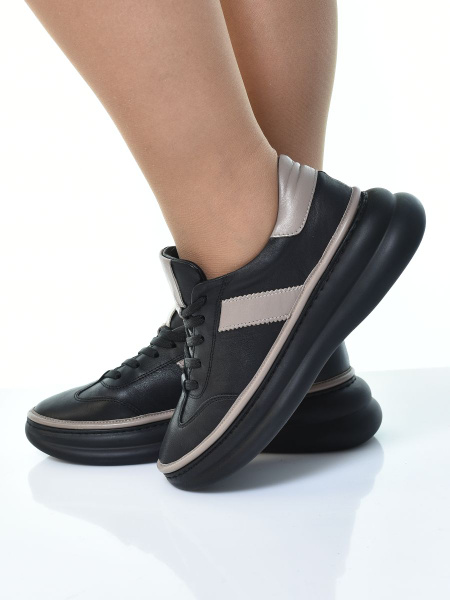 Ботинки Женский Ascalini черно-серый, размер 39 Демисезон 8 Стандартный средний (до 9 см) Россия ...