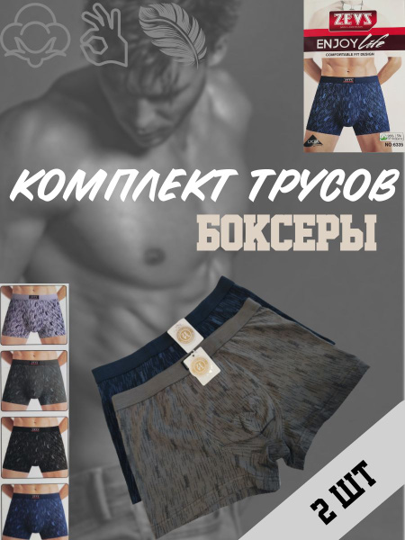 Комплект трусов боксеры ZEVS, 2 шт - купить с доставкой по выгодным ценам в интернет-магазине ...