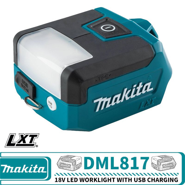 Makita DML817 Светодиодный рабочий фонарь с USB-зарядкой 12В 18В 40В ...