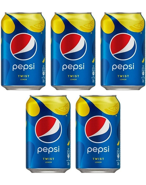 Газированный напиток Pepsi Lemon Twist, 5 шт x 330 мл - купить с ...