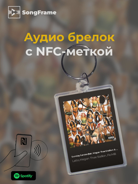 Брелок Spotify с NFC Трек: Latto, Megan Thee Stallion, Flo Milli ...