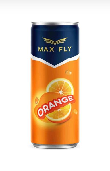 MAX FLY Напиток Газированный безалкогольный MAX FLY ORANGE 250ML 24 шт ...