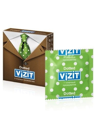 Визит Презервативы VIZIT Dotted Точечные 3 шт. - купить с доставкой по ...