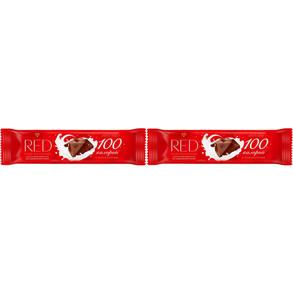 Шоколад Red молочный без сахара 26 г, набор: 2 штуки купить на OZON по ...