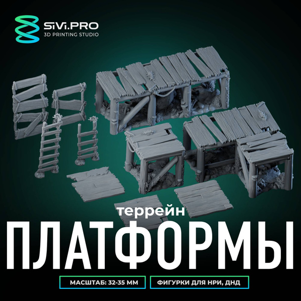 Деревянные платформы (террейн) 10шт миниатюра ДнД DnD 32мм купить на OZON по низкой цене ...