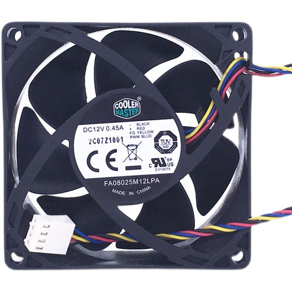 Cooler Master FA08025M12LPA 80x80x25мм DC12V 0,45A 4-контактный PWM ...