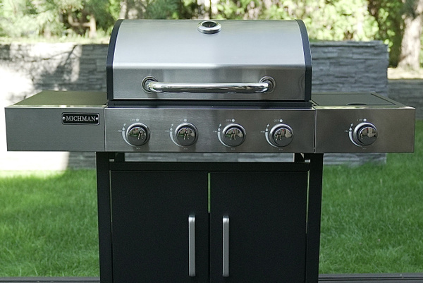 Газовый гриль, барбекю MICHMAN MG-4K13 (4 горелки и 1 боковая конфорки) купить на OZON по низкой ...