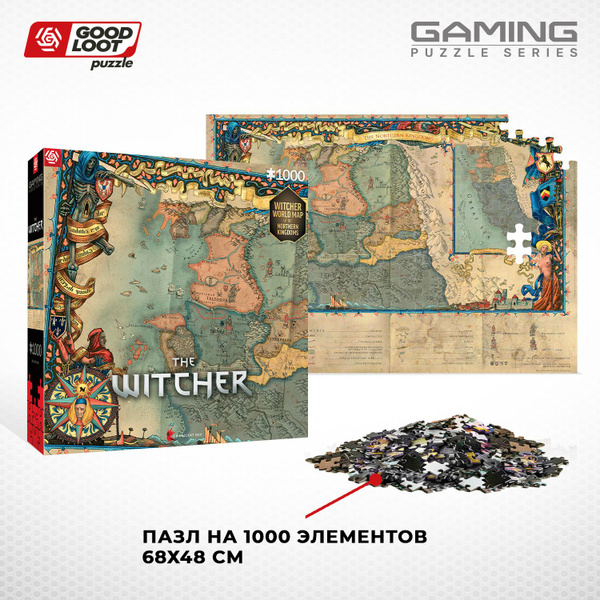 Пазл Good Loot The Witcher 3 The Northern Kingdoms - 1000 элементов ...