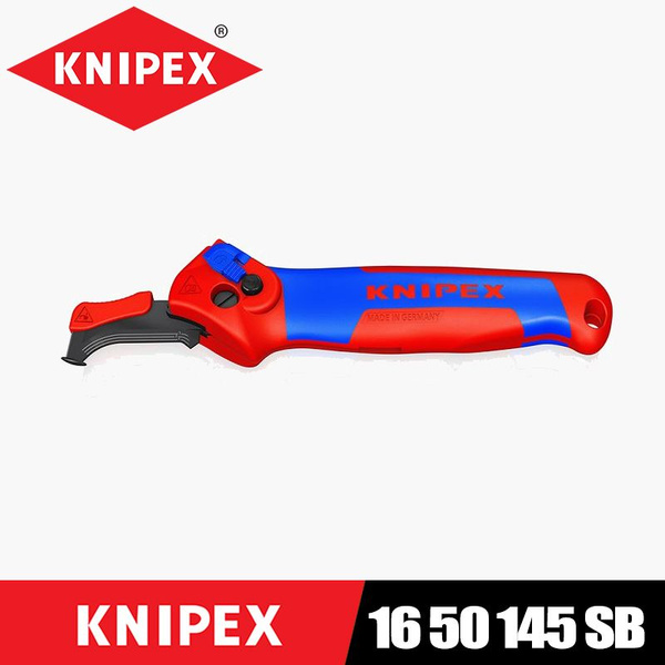 KNIPEX 16 50 145 SB Нож для снятия изоляции с направляющей колодкой ...