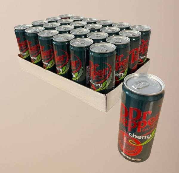 Напиток газированный Dr.Pepper Cherry, 24 шт х 330 мл. Доктор Пеппер - купить с доставкой по ...