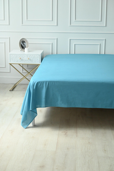 Простыня Вселенная текстиля Коллекция "Color", 220x240, голубой купить ...