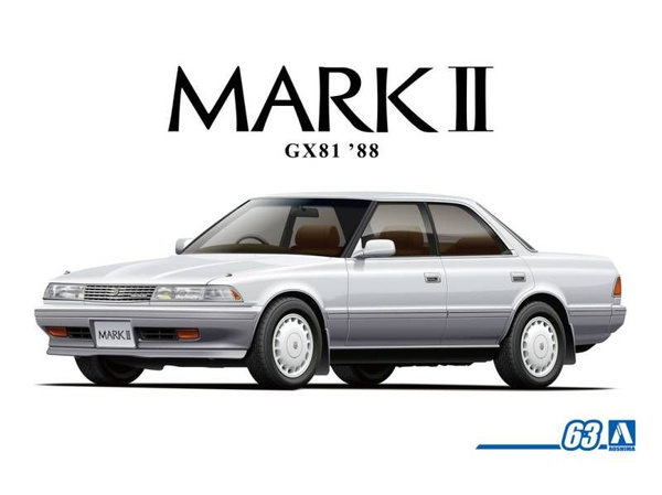 Склеиваемая пластиковая модель AOSHIMA Toyota Mark II GX81 2.0 Grande Twincam24 '88. Масштаб 1: ...