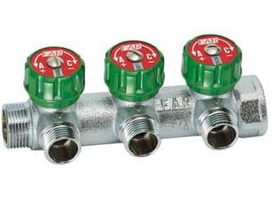 Коллектор регулирующий FAR Multifar 1" с 3 отводами 3/4" (FK 3822 134TP ...